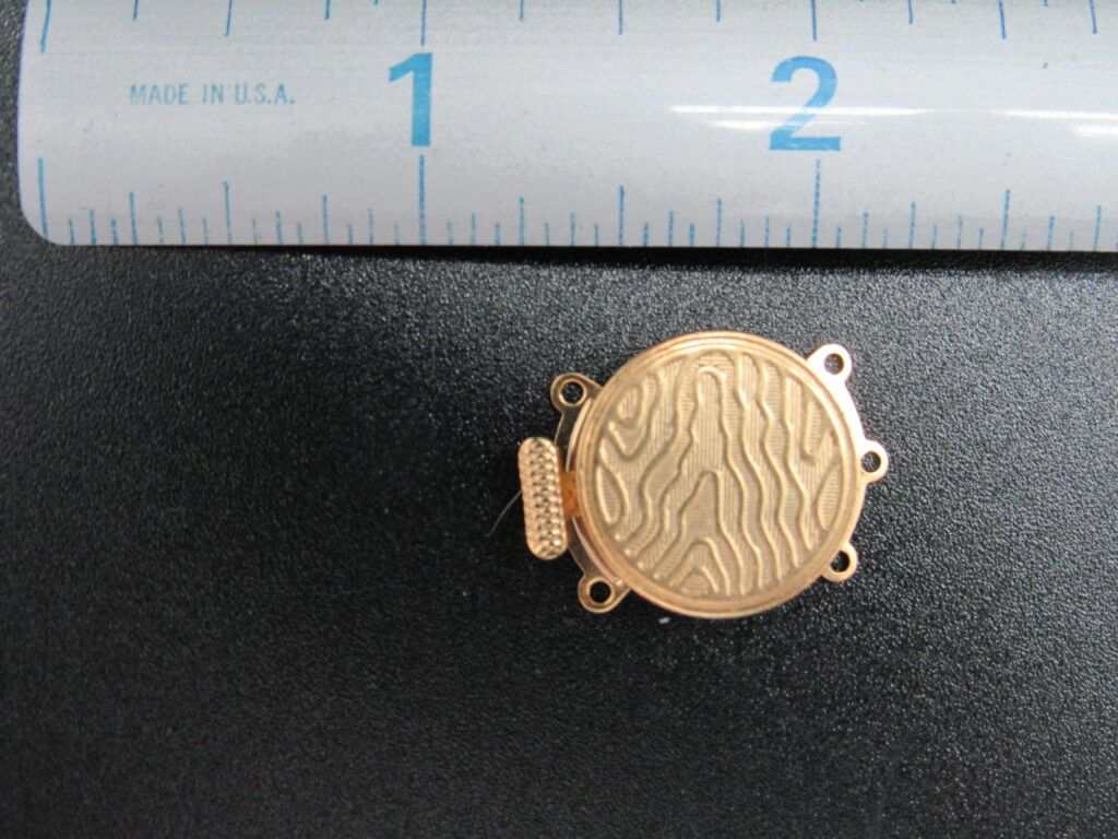 18mm Round Gold Box Clasp 3 strand - Julie's Xpressions